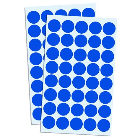 2000 Pieces 20mm Blue Dot Stickers Sticky Dots Round Circle Spot