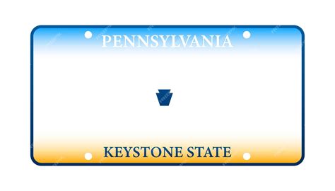 Premium Vector License Plate Of Pennsylvania Car Number Plate Vector