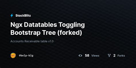 Ngx Datatables Toggling Bootstrap Tree Forked Stackblitz