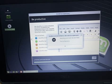 Unable To Install Grub On Devsdb Linux Mint As Superuser This Is A