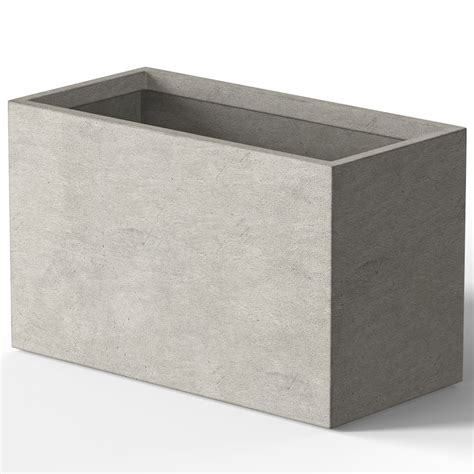 Tall Concrete Rectangle Plant Boxes Large Indoor And Outdoor Flower