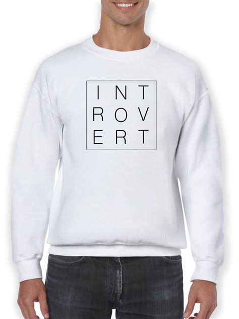 Introvert In A Square Slogan Sweatshirt Men Goatdeals Designs Male Xx Large