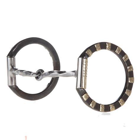Nrs Twisted Wire Engraved D Ring Snaffle Bit