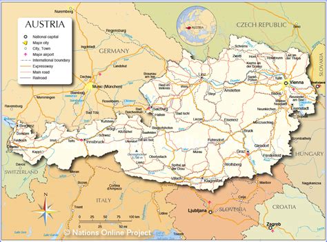 Printable Map Of Germany And Austria