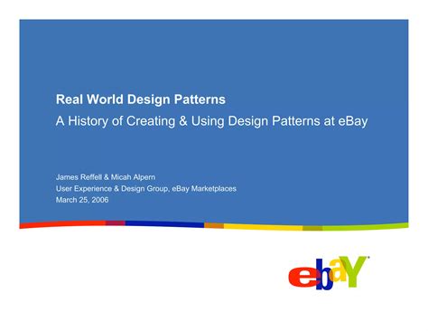 Real World Design Patterns Ppt