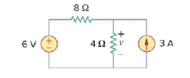 Solved Use The Superposition Theorem To Find V In The Chegg