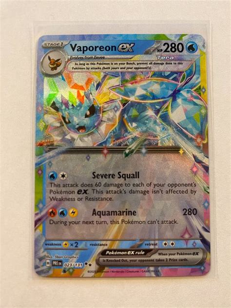 Pokemon Vaporeon Ex 023 131 Prismatic Evolution En Neu Gemäss