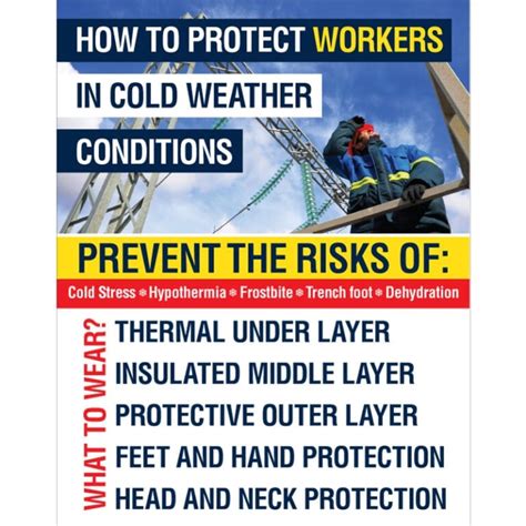 Safety Poster How To Protect Workers In Cold Weather Conditions Visual Workplace Inc