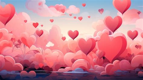 Premium Photo Cute Heart Loop Background Material