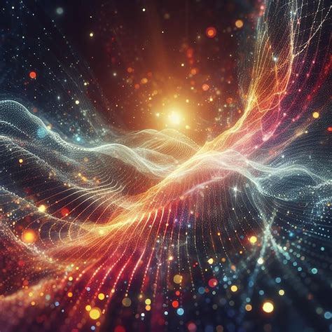 Premium Photo Particle Wave And Light Abstract Background
