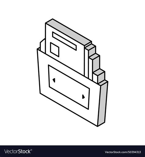 complex report isometric icon royalty free vector image