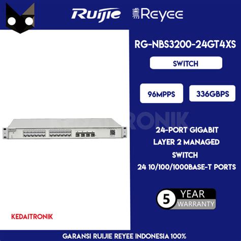 Ruijie 24 Port 10g L2 Managed Switch Rg Nbs3200 24gt4xs Lazada Indonesia