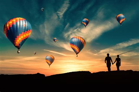 Hot Air Balloon Sunrise Free Photo On Pixabay Pixabay