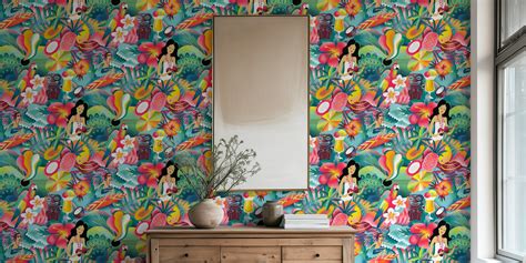 Waikiki Tiki Candy Pop Wallpaper Happywall
