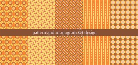 vector illustration of seamless patterns set stock vector