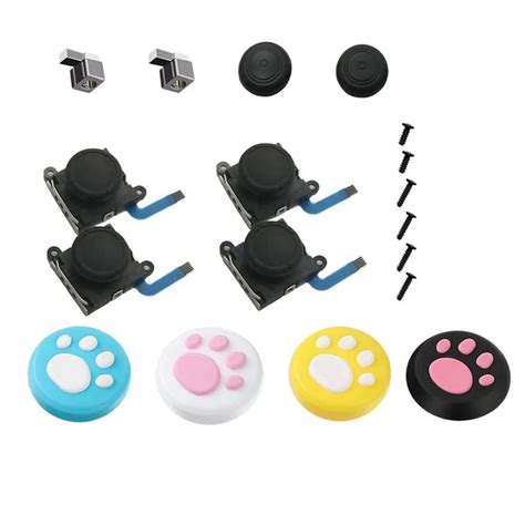 TEILIGES SET D ANALOG JOYSTICK für NS Switch Lite Joycon Controller Joy EUR
