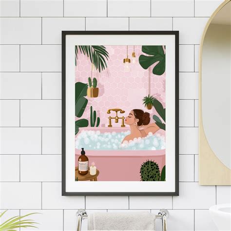 Miluva Self Care Bathroom Print Relaxing Spa Poster Maximalist