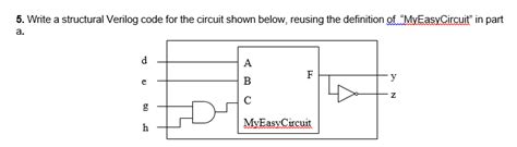 Solved Write A Structural Verilog Code For The Circuit Shown
