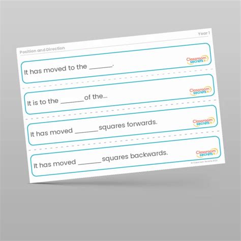 Year 1 Position And Direction Stem Sentences Resource Classroom Secrets
