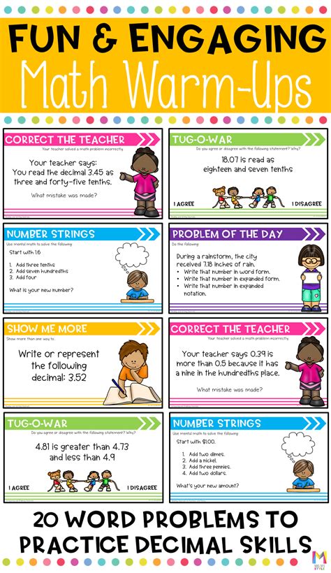 Decimal Math Warmups Math Strategies Posters Math Guided Math Groups