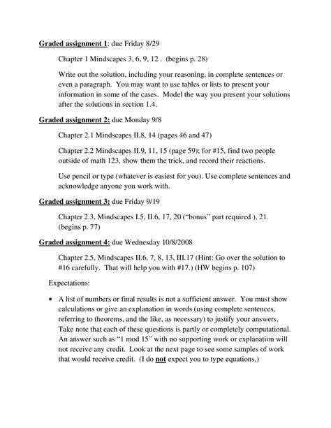 All Graded Assignments Mathematics Applied To Modern World Math 123 Assignments