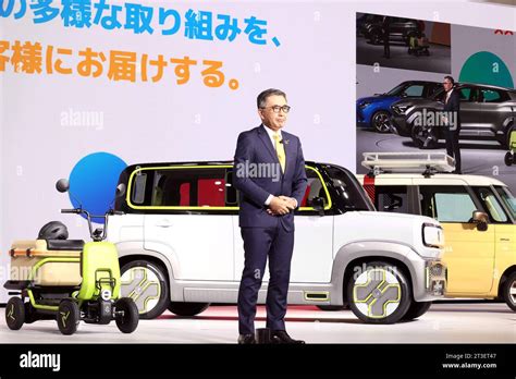 Tokyo Japan 25th Oct 2023 Japans Automaker Suzuki Motor President