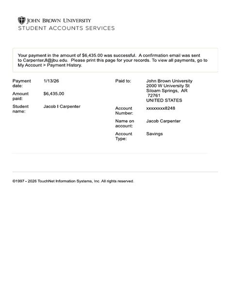Receipt For Spring 2026 Pdf