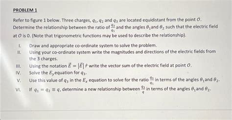 Solved Refer To Figure 1 Below Three Charges Q1q2 And Q3