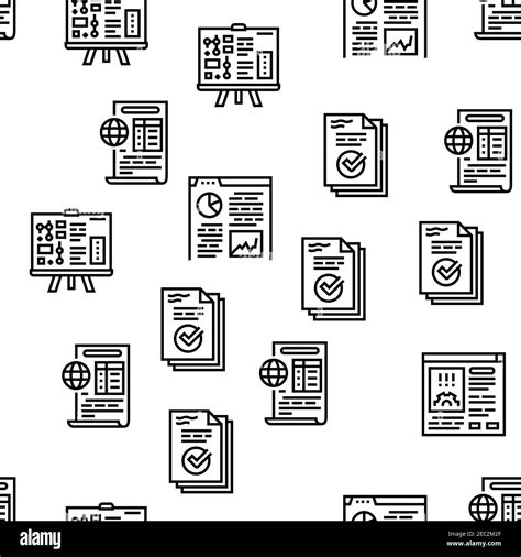 Reports Documentation Vector Seamless Pattern Stock Vector Image And Art