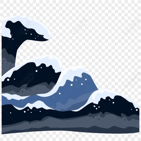 파도 일러스트일본어짙푸르다 Png 일러스트 무료 다운로드 Lovepik