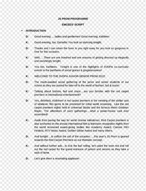 Wedding Emcee Script Samples Emcee Script For 18th Birthday Party