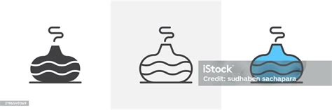 Diffuser Icon Set Scent Reed Aromatherapy Vector Symbol In A Black Filled And Outlined Style Air