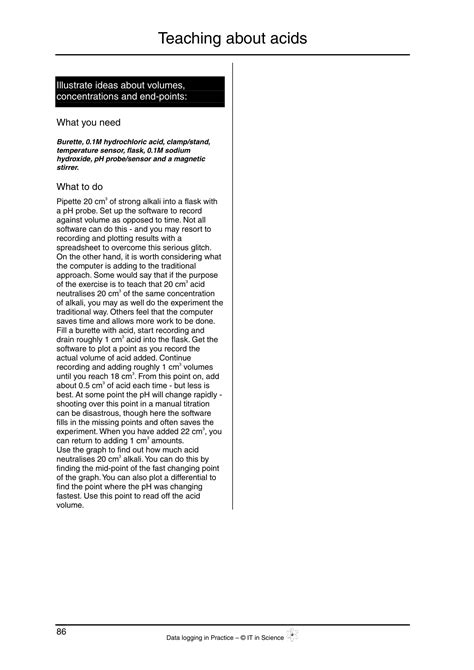 Teaching About Acids Roger Frost Science Sensors And Automation