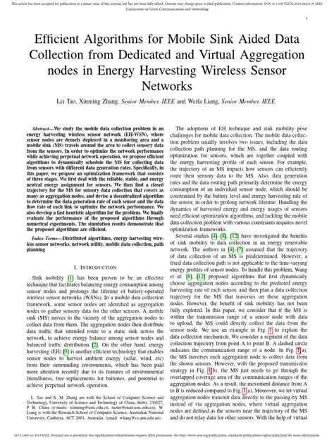 Mobile Sink Aided Data Pdf Wireless Sensor Network Computer Network