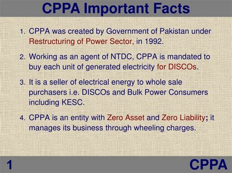 ppt cppa was created by government of pakistan under restructuring of