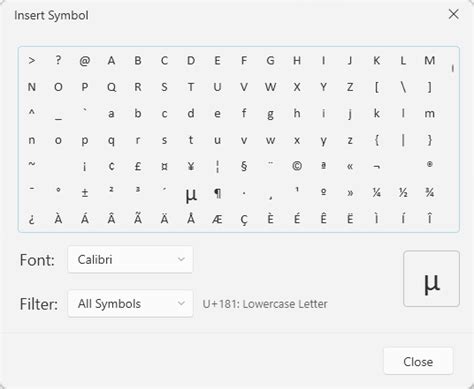 WPF RichTextBox Insert Symbol Dialog Telerik UI For WPF