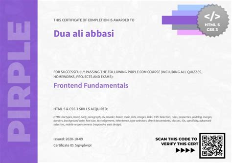 Dua Ali Abbasi On Linkedin Frontendfundamentals Html5 Css3 Pirple