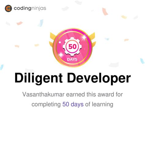 vasanthakumar pandian on linkedin codingninjas achievements