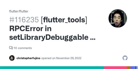 Flutter Tools RPCError In SetLibraryDebuggable Service Has Disappeared Issue