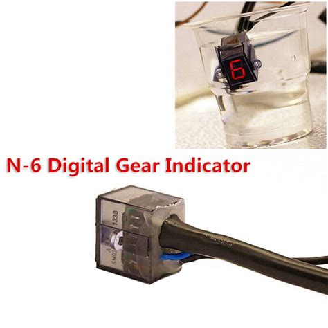 Green Led Universal N 6 Digital Gear Indicator Mot Grandado