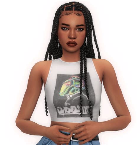 Прическа Aina Braids Sims4mods