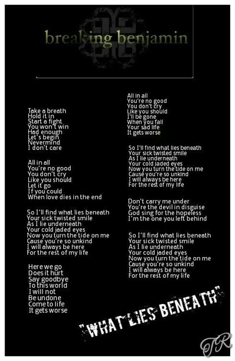 Breaking Benjamin Lyrics So Cold