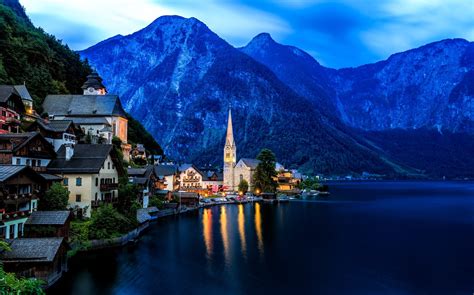 Cityscape City Hallstatt Austria Landscape Wallpapers Hd Desktop