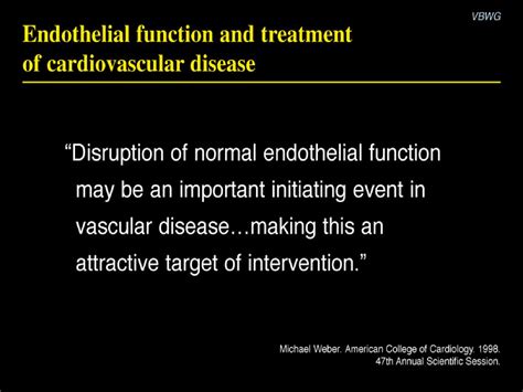 Endothelial Function And Treatment Of Cardiovascular Disease Ppt Download