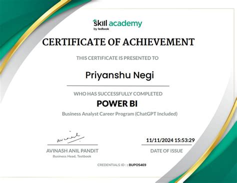 Priyanshu Negi On Linkedin Powerbi Dataanalytics Certification Skillacademy Datavisualization…