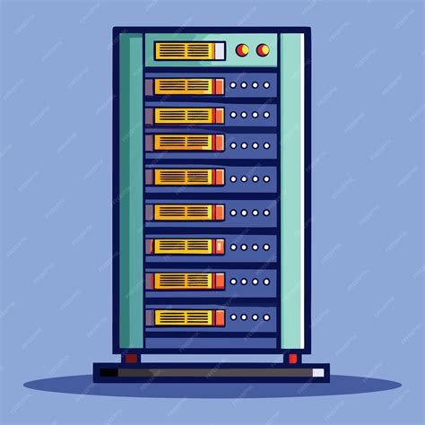 서버 랙 클리파트 터 일러스트레이션 프리미엄 Ai 생성 벡터