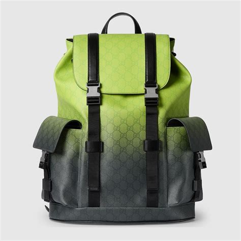 Gucci Chroma Large Backpack In Lime And Black Fabric Gucci® Za