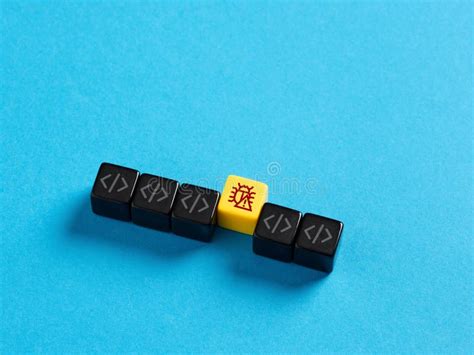 Bug Or Glitch In The Computer Program Code Error Detection Computer Virus In The System Stock