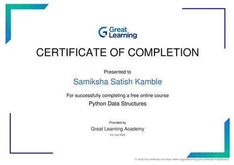 Samiksha Kamble On Linkedin Python Datastructures Greatlearningacademy