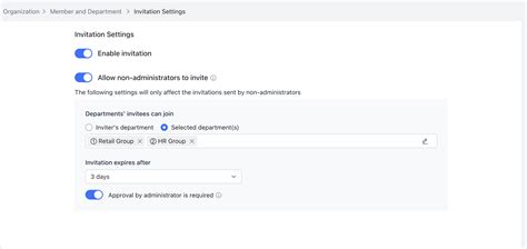 admin allow non administrators to invite members